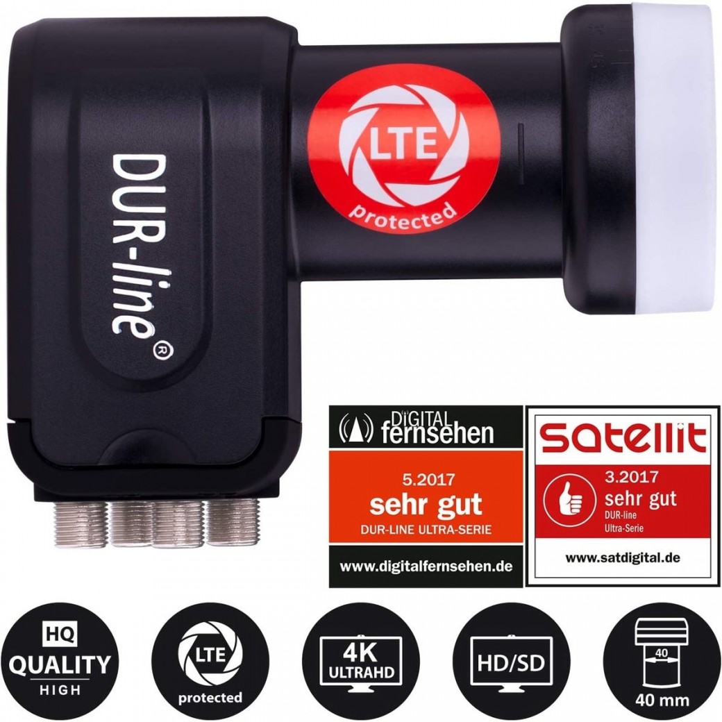 DUR-line 4 Teilnehmer Satelliten Komplettanlage | bestehend aus DUR ...