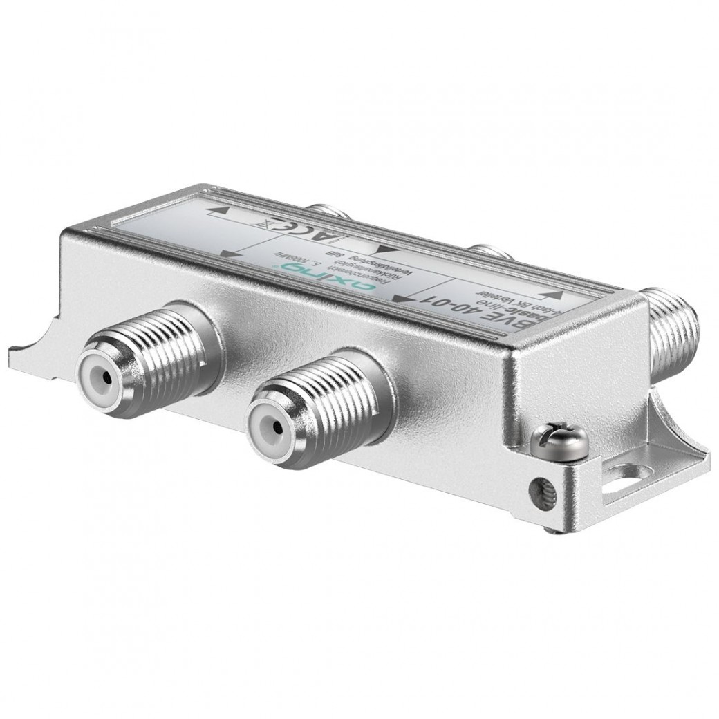Axing BVE 40-01 BK-Verteiler 4-fach basic-line | für Kabelfernsehen und ...