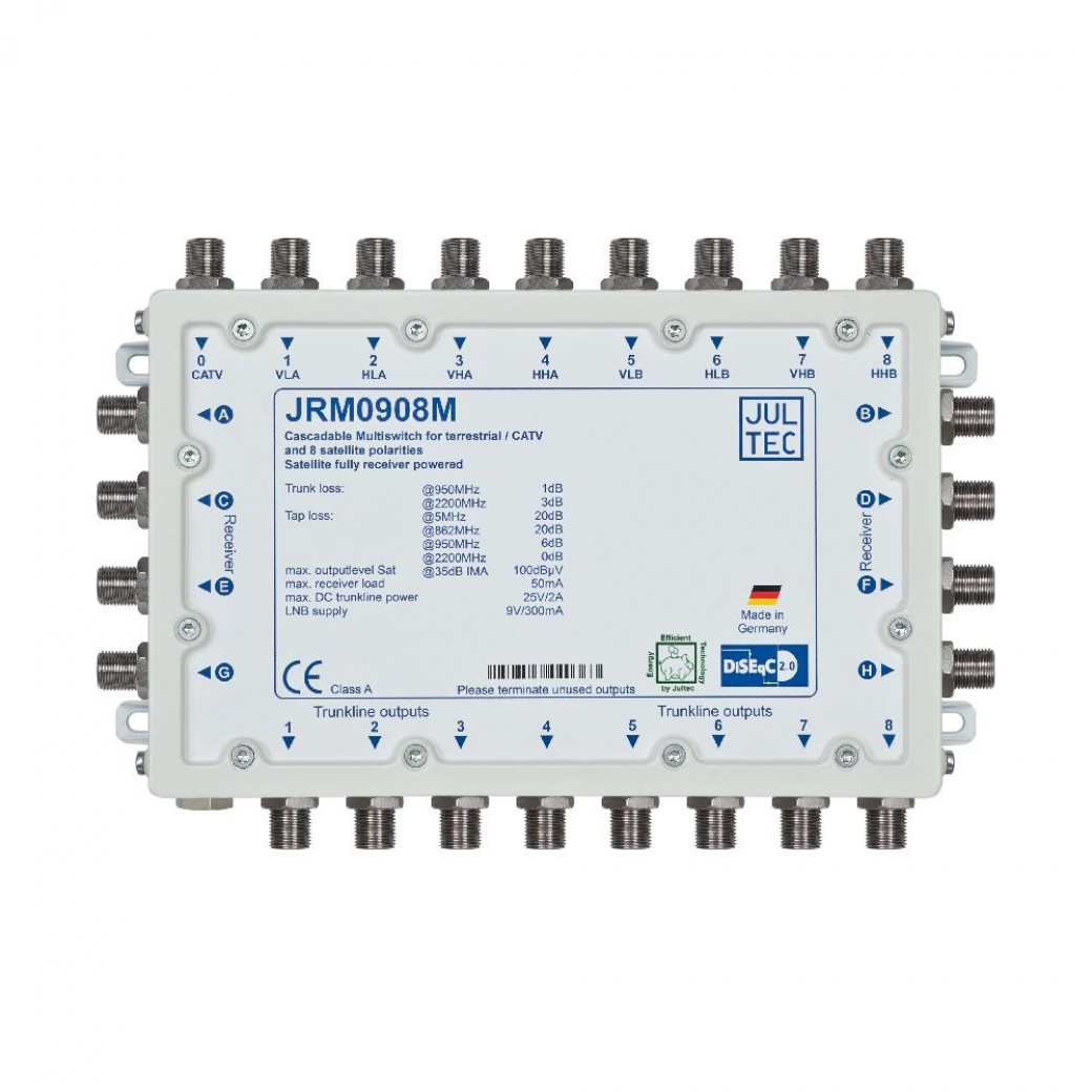 Jultec JRM 0908M Sat-Multischalter 8 Teilnehmer | 2 Satelliten ...