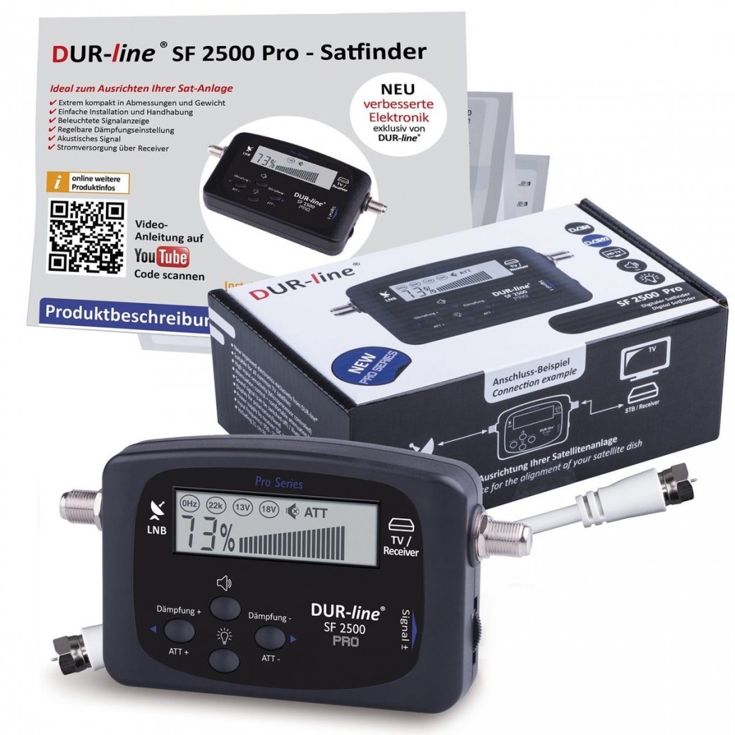 DUR-line SF 2500 Pro Sat Finder | LCD Display, akustisches Signal ...