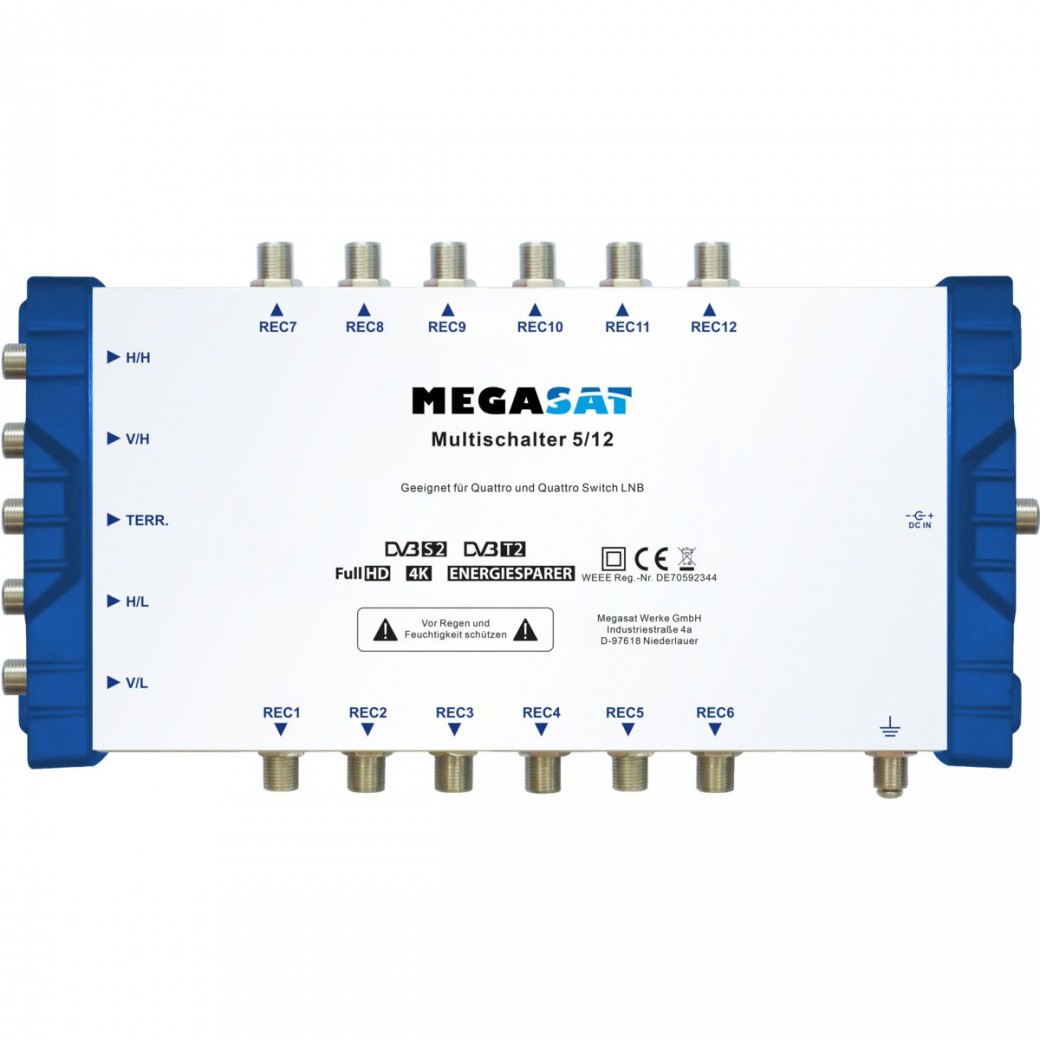 Megasat Multischalter 5/12 Profiline | Sat-Multischalter, ein Satellit ...