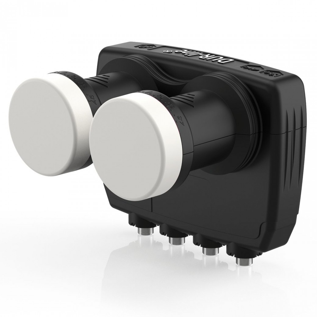 DUR-line Monoblock Quad LNB 6° MB6-QS | 4 Teilnehmer, 2 Satelliten - Astra 19,2° und Hotbird 13 ...