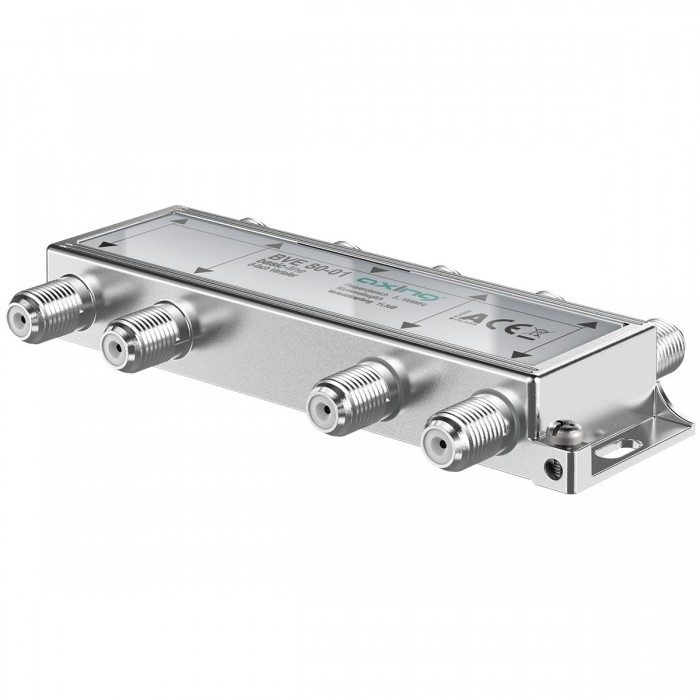 Axing BVE 80-01 BK-Verteiler 8-fach basic-line | für Kabelfernsehen und DVB-T2 HD, 5 bis 1006 ...