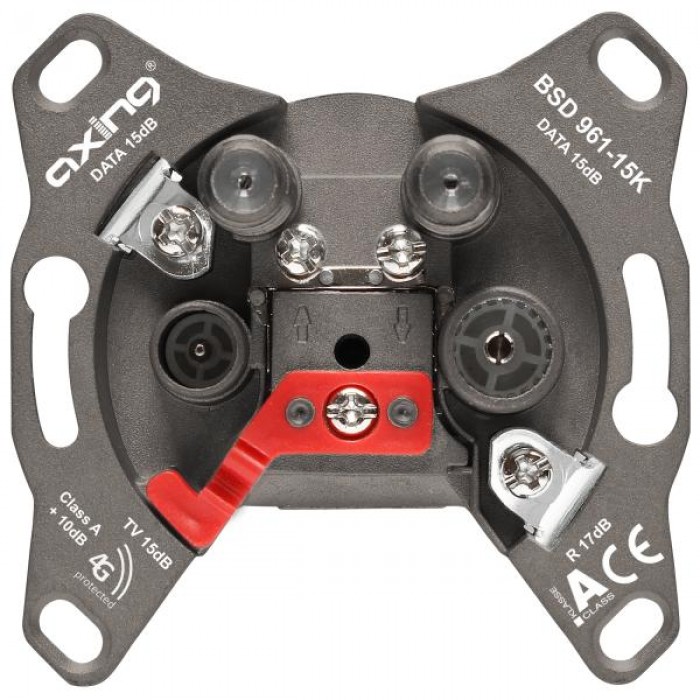 Axing BSD 961-15K 4-Port Multimedia Antennen Steckdose | Durchgangsdose ...