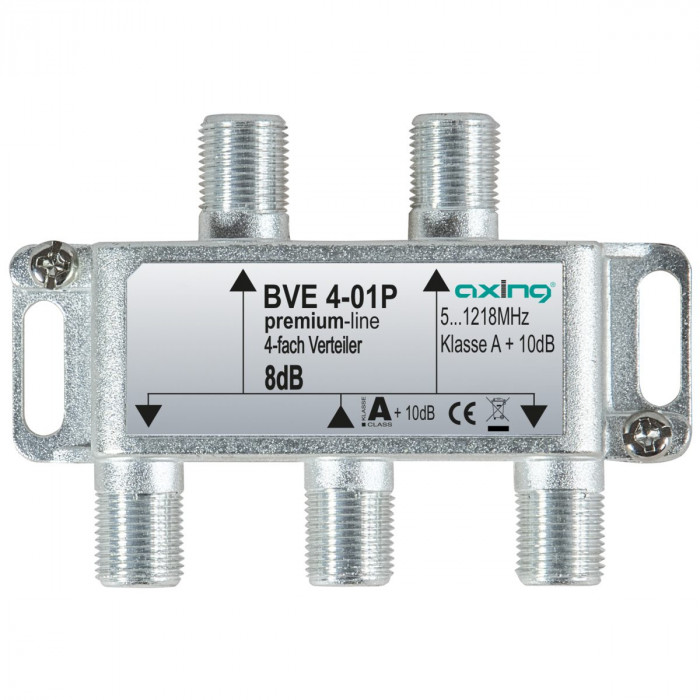 Axing BVE 4-01P BK-Verteiler 4-fach premium-line | für Kabelfernsehen ...