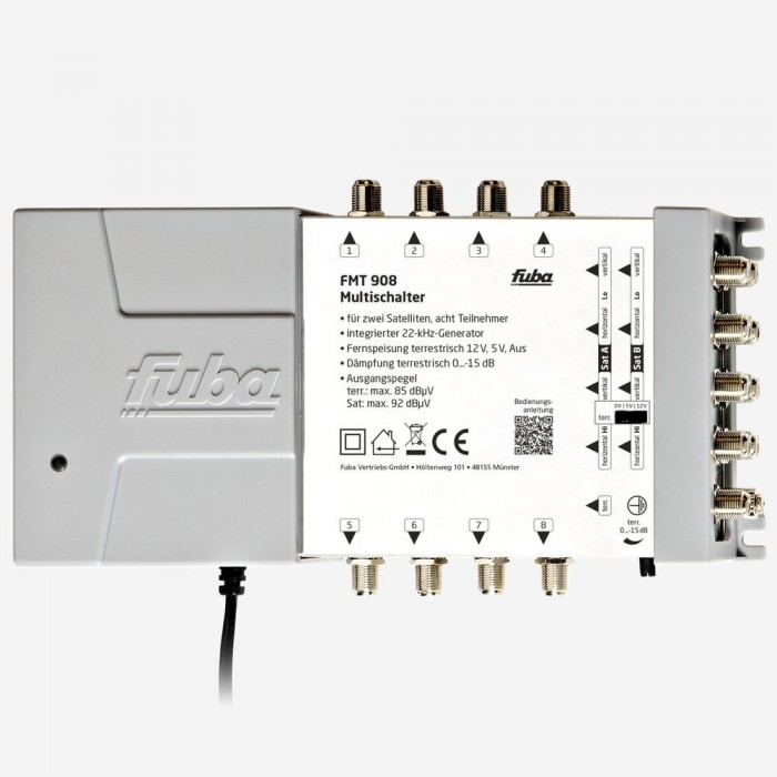 Fuba FMT 908 Multischalter 9/8 - SAT Multischalter 8 Teilnehmer für 2 ...