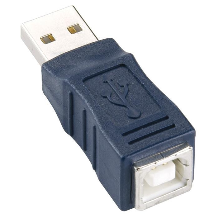 Bandridge CA46000X Adapter USB-A Stecker auf USB-B Kupplung blau - USB ...