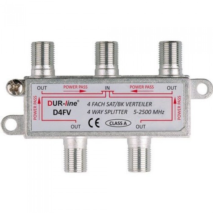 DUR-line D4FV SAT & BK-Verteiler 4-fach Splitter | DC-Durchlass ...