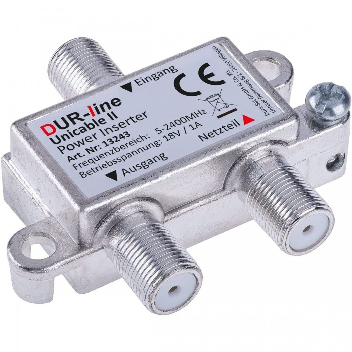 DUR-line DPI Power Inserter - 18V Einspeise-Weiche mit F-Anschluss für ...