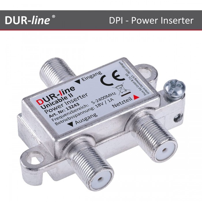 DUR-line DPI Power Inserter - 18V Einspeise-Weiche mit F-Anschluss für ...